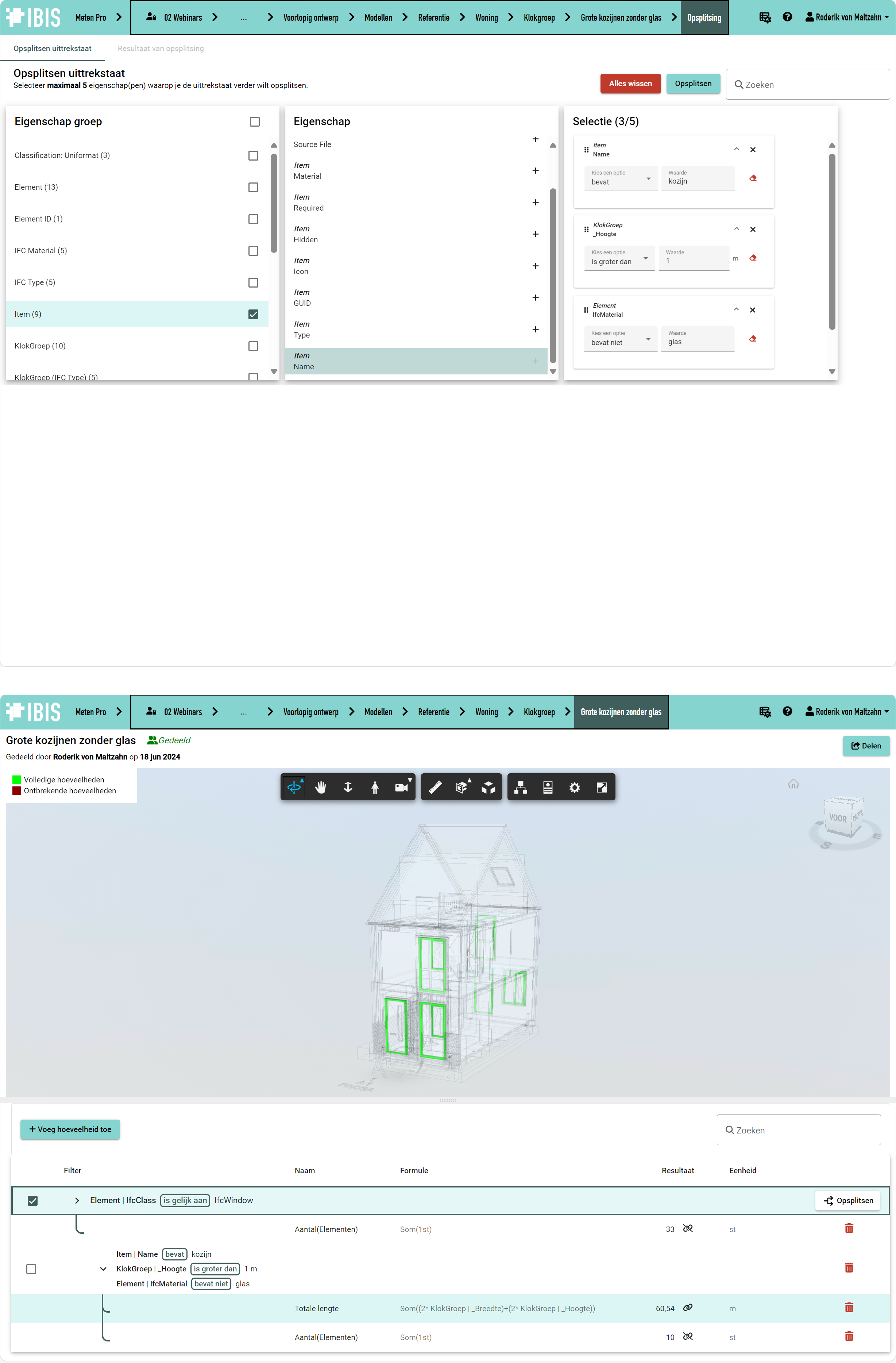 Stap 1: open Ibis Meten vanuit de begroting en open het benodigde 3D-bestand
